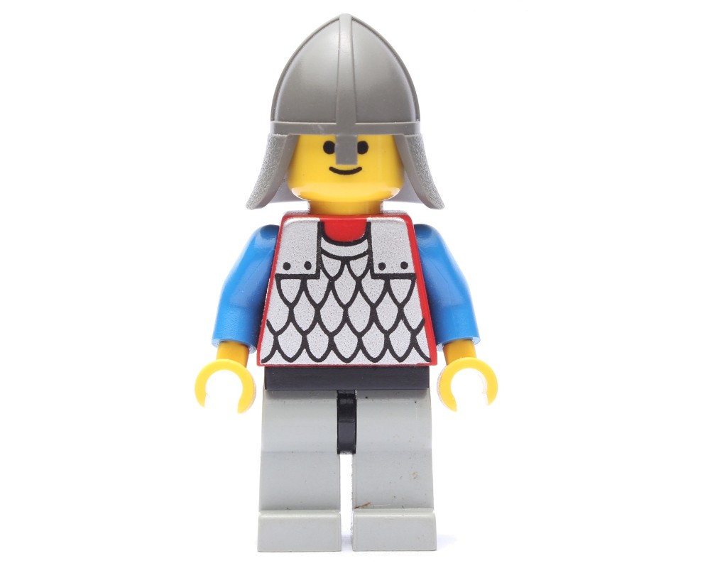 LEGO Set fig-006727 Knight (Scale Mail on Red) - Blue Arms, Light Gray ...