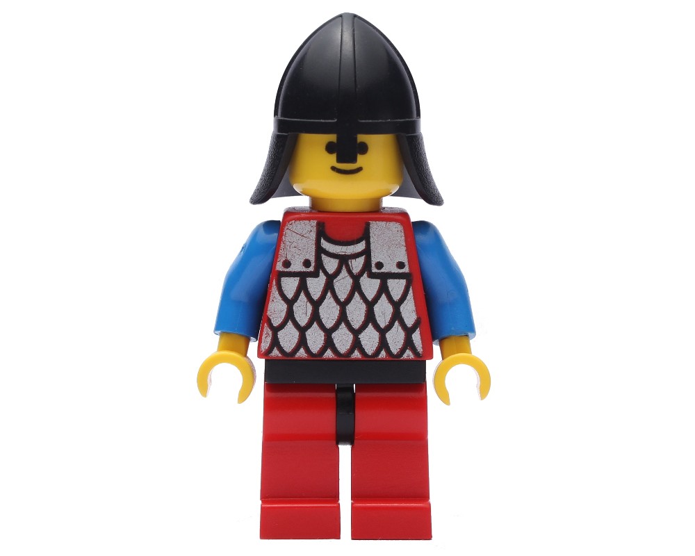 LEGO Set fig-006728 Knight (Scale Mail on Red) - Blue Arms, Red Legs ...