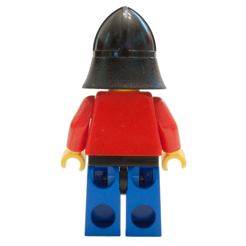 LEGO Set fig-006730 Knight (Scale Mail on Red) - Red Arms, Blue Legs ...