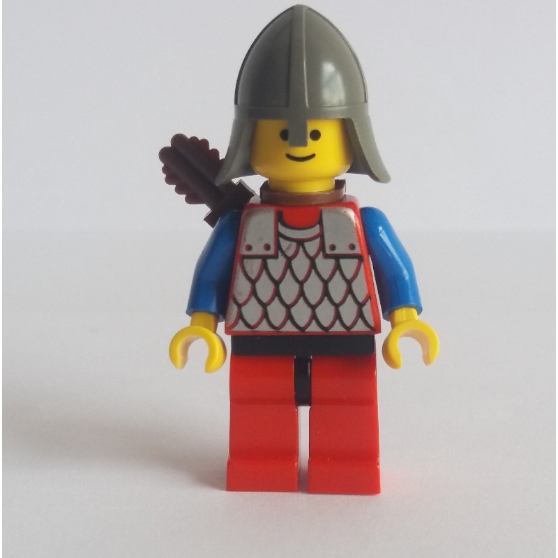 LEGO Set fig-006736 Archer (Scale Mail on Red) - Blue Arms, Red Legs ...
