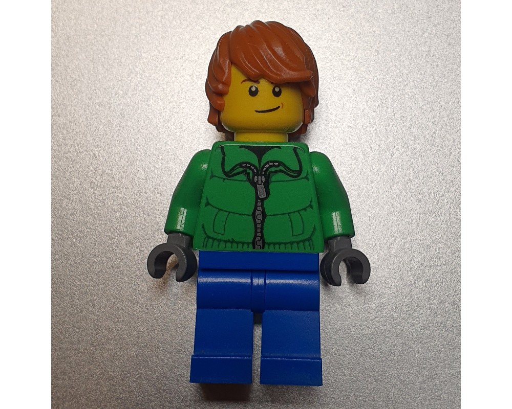 LEGO Set fig-006798 Man, Bright Green Jacket, Blue Legs | Rebrickable ...