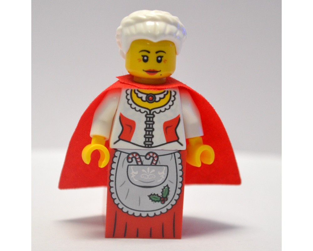 LEGO Set fig-006847 Mrs. Claus, White Corset with Red Sides, Apron with ...