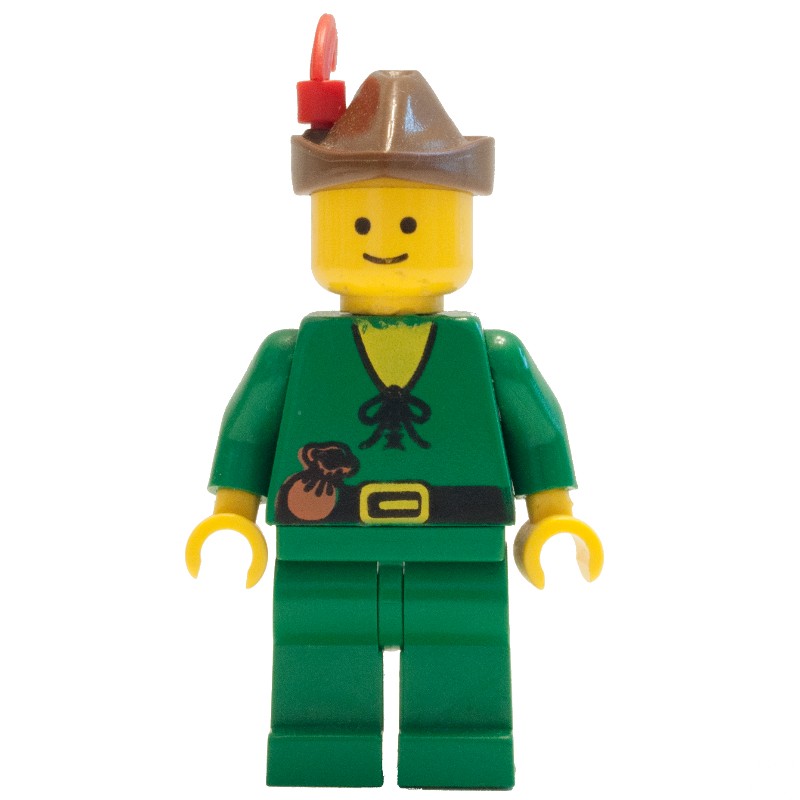 LEGO Set fig-006856 Forestman (Forestmen) - Yellow, Brown Hat, Red ...