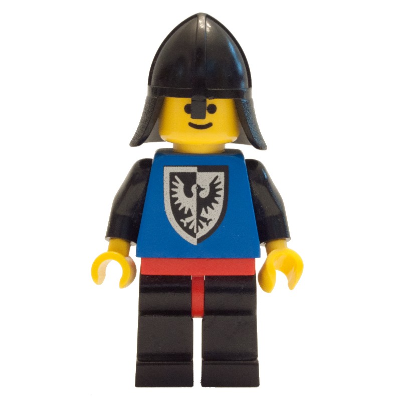 LEGO Set fig-006887 Knight (Black Falcon) - Black Legs, Red Hips ...