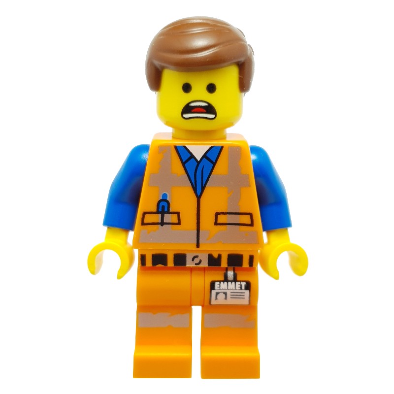 LEGO Set fig-007069 Emmet, Worn Outfit, Happy (Wink) / Scared ...