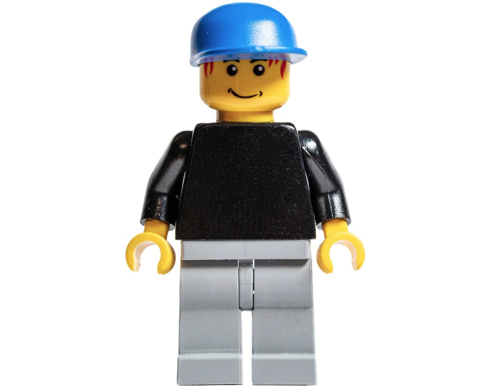 LEGO Set fig-007118 Soccer Player Goalie Black Torso, Light Bluish Gray ...