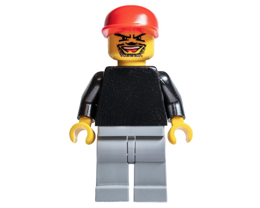 LEGO Set fig-007119 Soccer Player Goalie Black Torso, Light Bluish Gray ...
