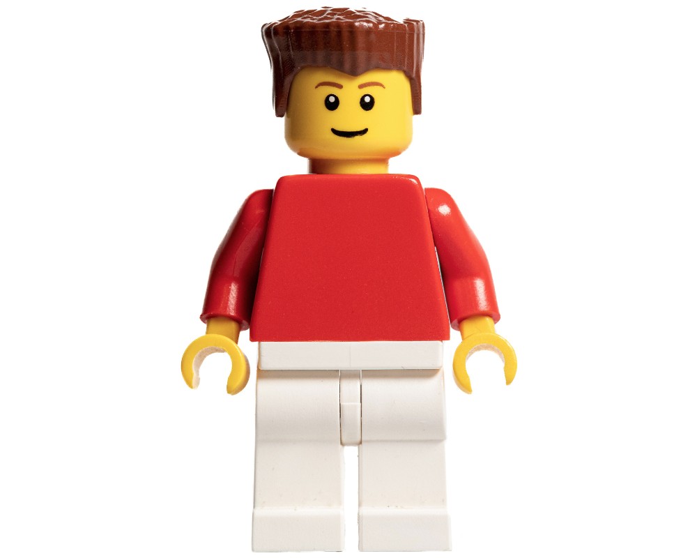 LEGO Set fig-007125 Soccer Player Red Plain Torso, White Legs 4 ...