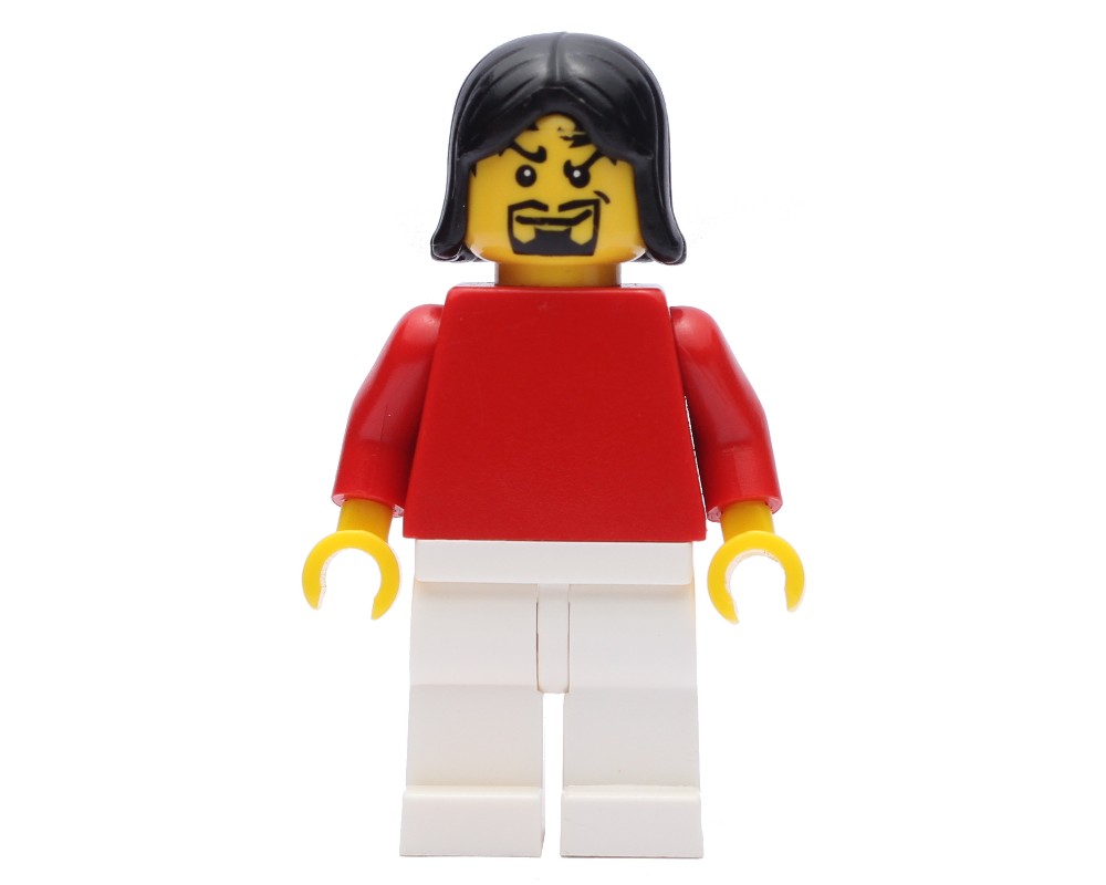 LEGO Set fig-007160 Man - Red Torso, White Legs | Rebrickable - Build ...