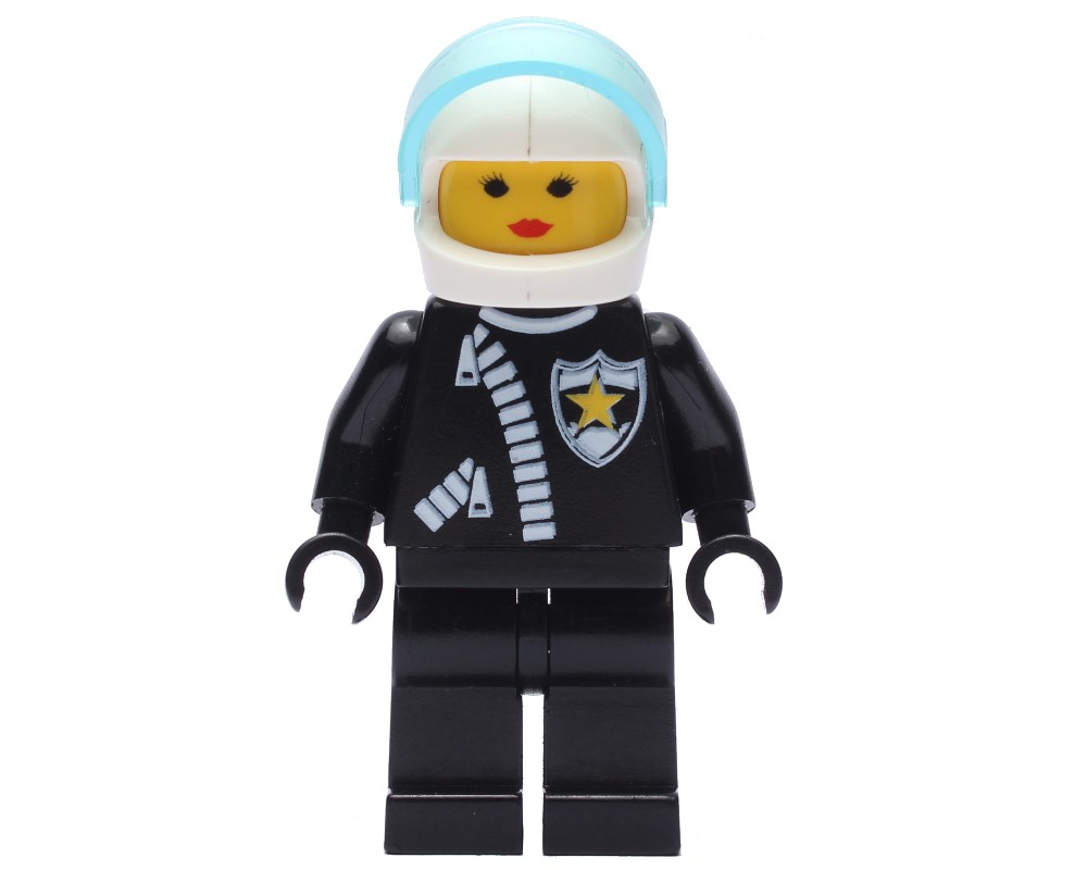 LEGO Set fig-007164 Policewoman, Black Jacket with Zipper and Badge ...