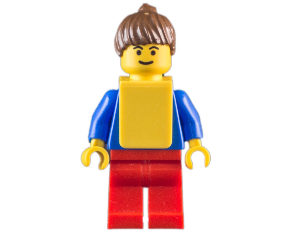LEGO Set fig-007179 Soccer Player Blue Torso, Red Legs, Yellow Vest ...