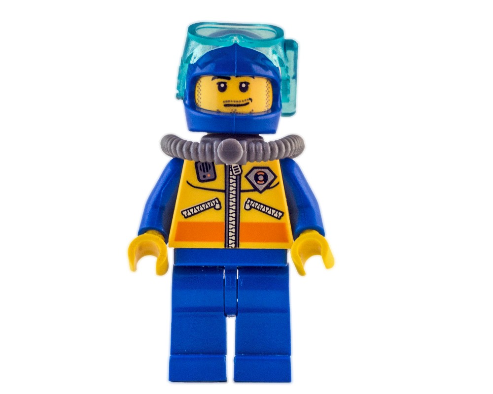 LEGO Set fig-007248 Coast Guard Diver, Blue Helmet, Airtank, Mask ...