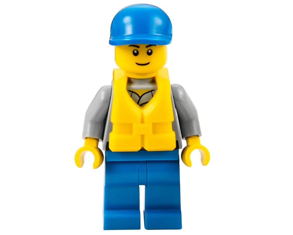 LEGO Set fig-007256 Coast Guard, Light Bluish Gray Shirt with Badge ...
