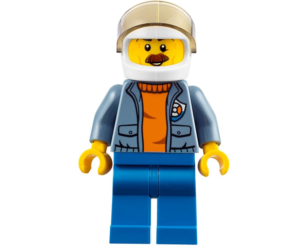 LEGO Set fig-007274 Coast Guard, Open Sand Blue Jacket with Badge over ...