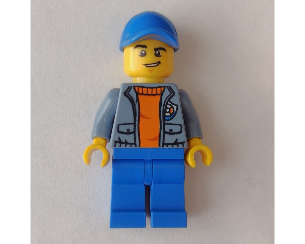 LEGO Set fig-007279 Coast Guard, Open Sand Blue Jacket with Badge over ...