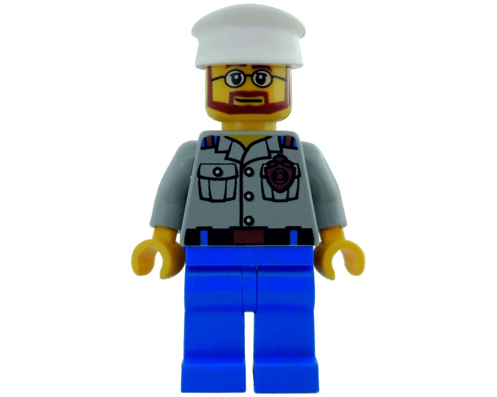 LEGO Set fig-007288 Coast Guard Ship Captain, Light Bluish Gray Shirt ...