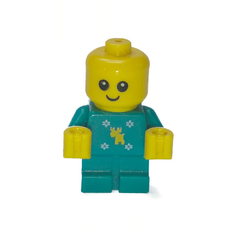 LEGO Set fig-007357 Baby, Dark Turquoise with Moose and Snowflakes ...