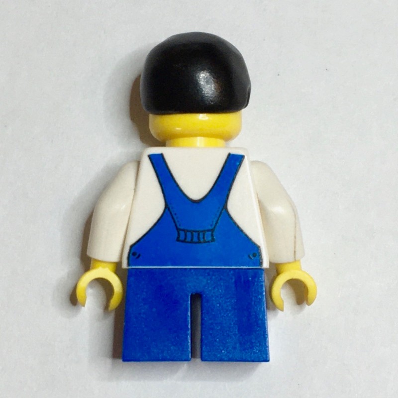 LEGO Set fig-007378 Boy, Blue Overalls, Short Blue Legs | Rebrickable ...