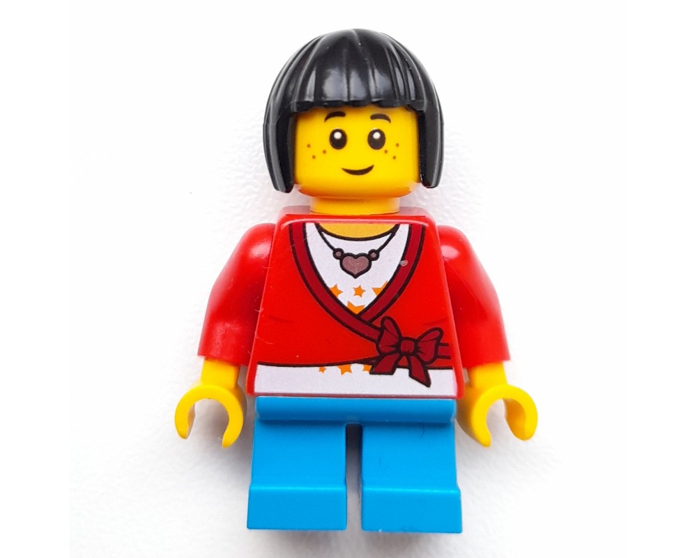 LEGO Set fig-007397 Girl, Cardigan Tied with Bow, Necklace, Short Dark ...