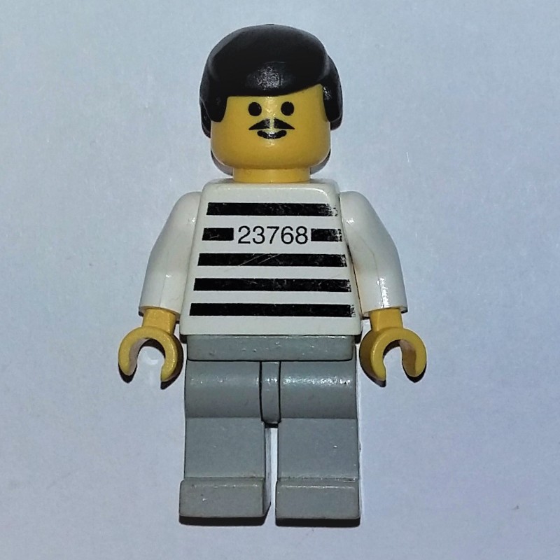 LEGO Set fig-007427 Jailbreak Joe, Prison Shirt with #23768, Light ...