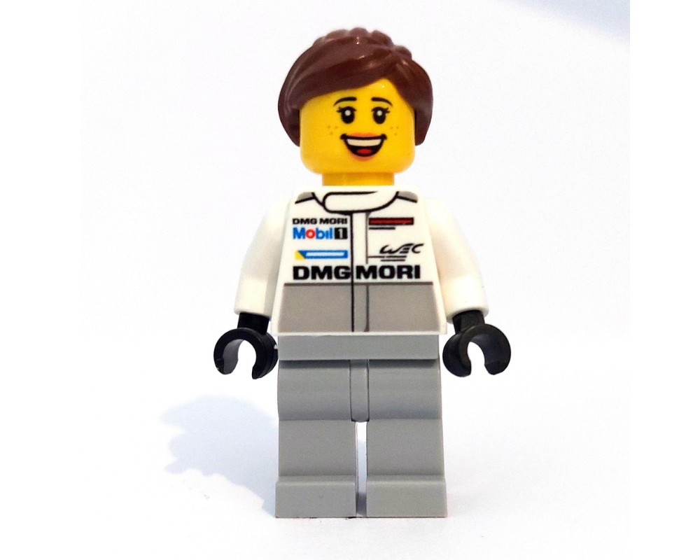 LEGO Set fig-007558 Mechanic, White Torso, Light Bluish Grey Legs ...