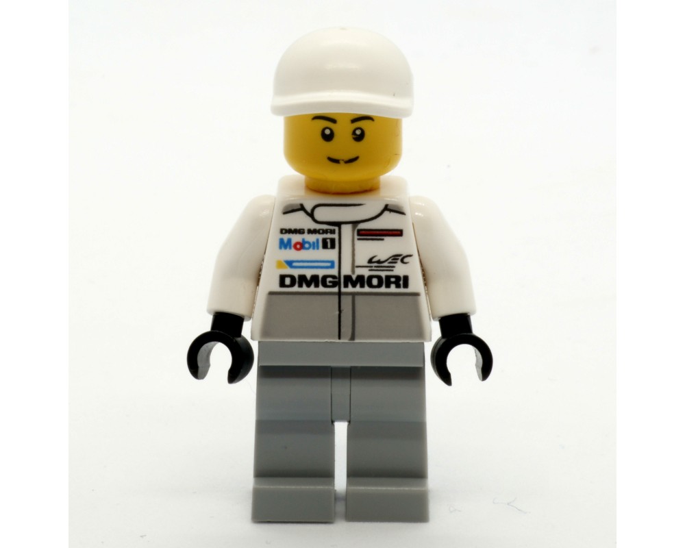 LEGO Set fig-007559 Mechanic, White Torso, Light Bluish Grey Legs ...