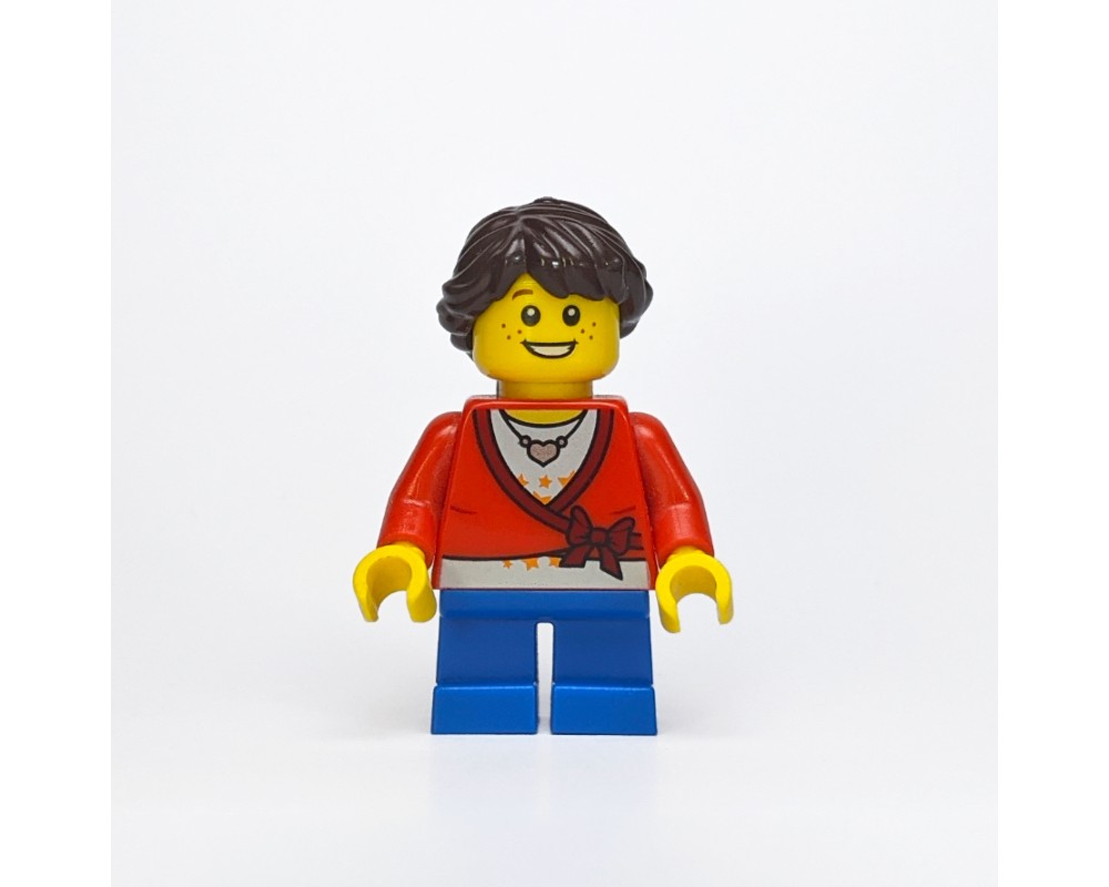 LEGO Set fig-007592 Girl, Cardigan Tied with Bow, Necklace, Short Blue ...