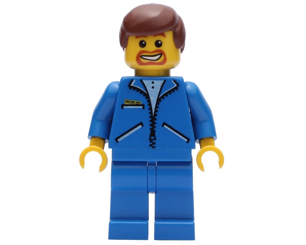 LEGO Set fig-007637 Blue Vest, Blue Legs, Reddish Brown Hair, Beard ...