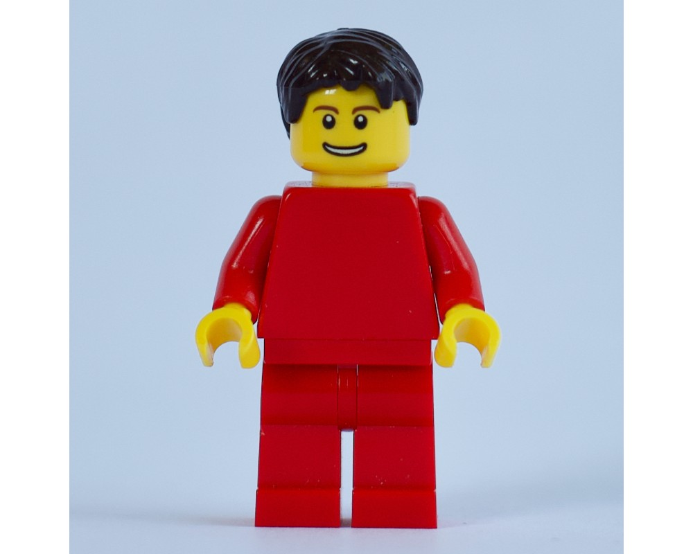 LEGO Set fig-007646 Red Torso, Red Legs, Dark Brown Hair (2012 Racers ...