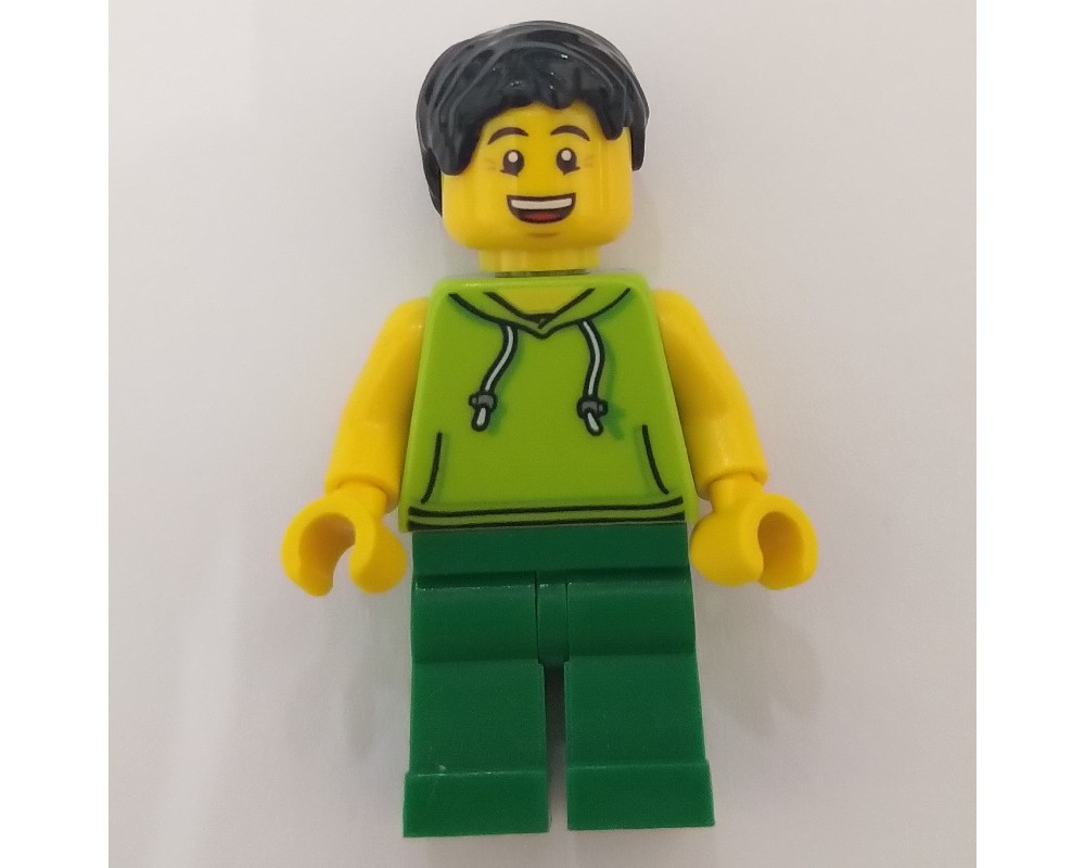 LEGO Set fig-007665 Lime Torso, Green Legs, Black Hair | Rebrickable ...