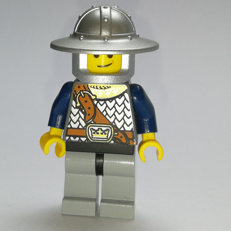 LEGO Set fig-007736 Knight, Armor with Shoulder Strap, Light Bluish ...