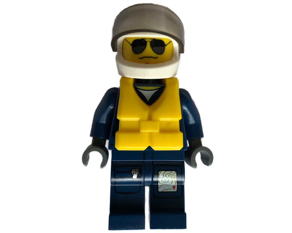 LEGO Set fig-007775 Policeman, Dark Blue Jacket with Pockets and Badge ...