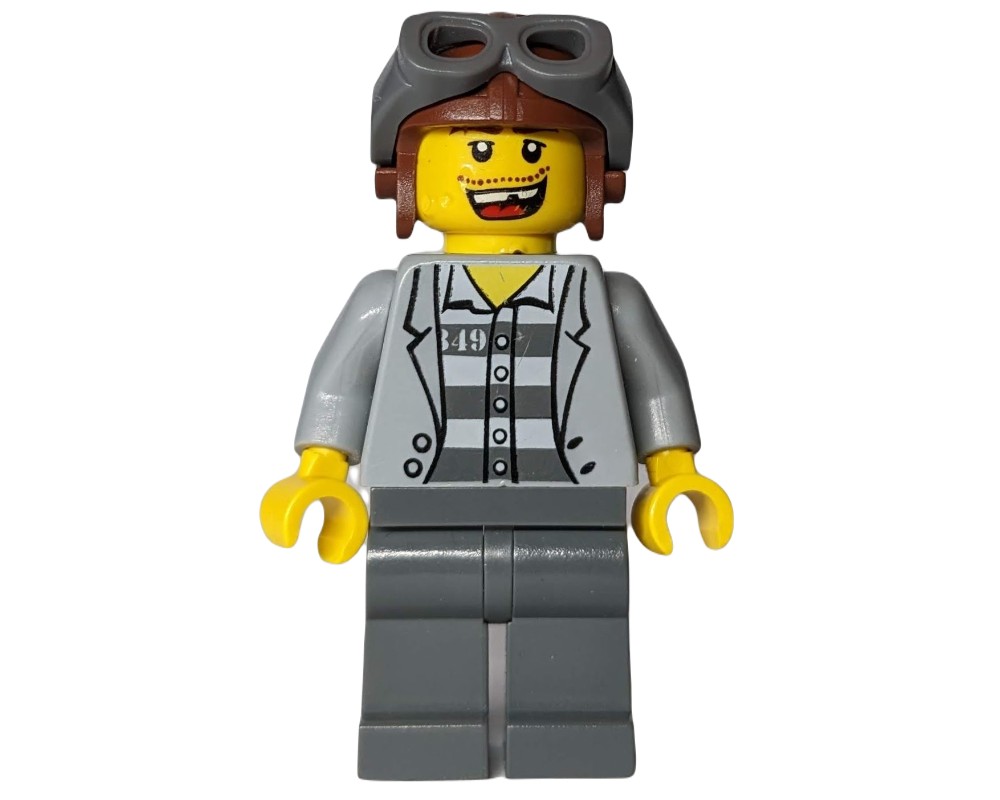 LEGO Set fig-007777 Criminal, Open Light Bluish Gray Jacket over Prison ...