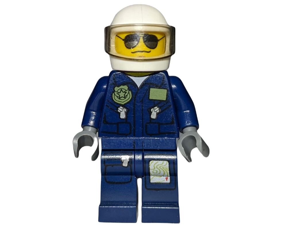 LEGO Set fig-007790 Policeman, Dark Blue Jacket with Pockets and Badge ...
