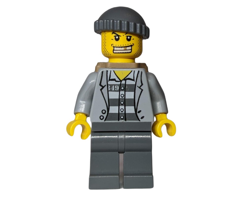 LEGO Set fig-007800 Criminal, Open Light Bluish Gray Jacket over Prison ...