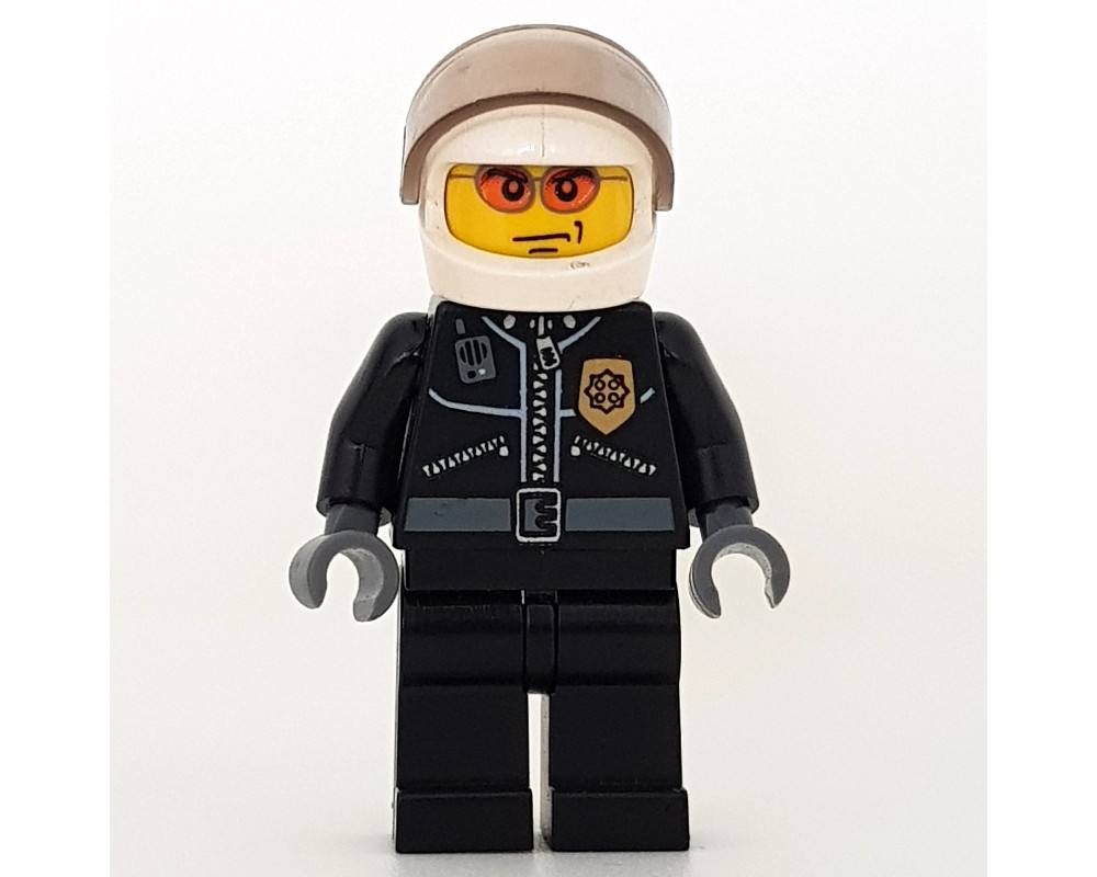 LEGO Set fig-007807 Policeman, Black Jacket with Zipper, Radio, and ...
