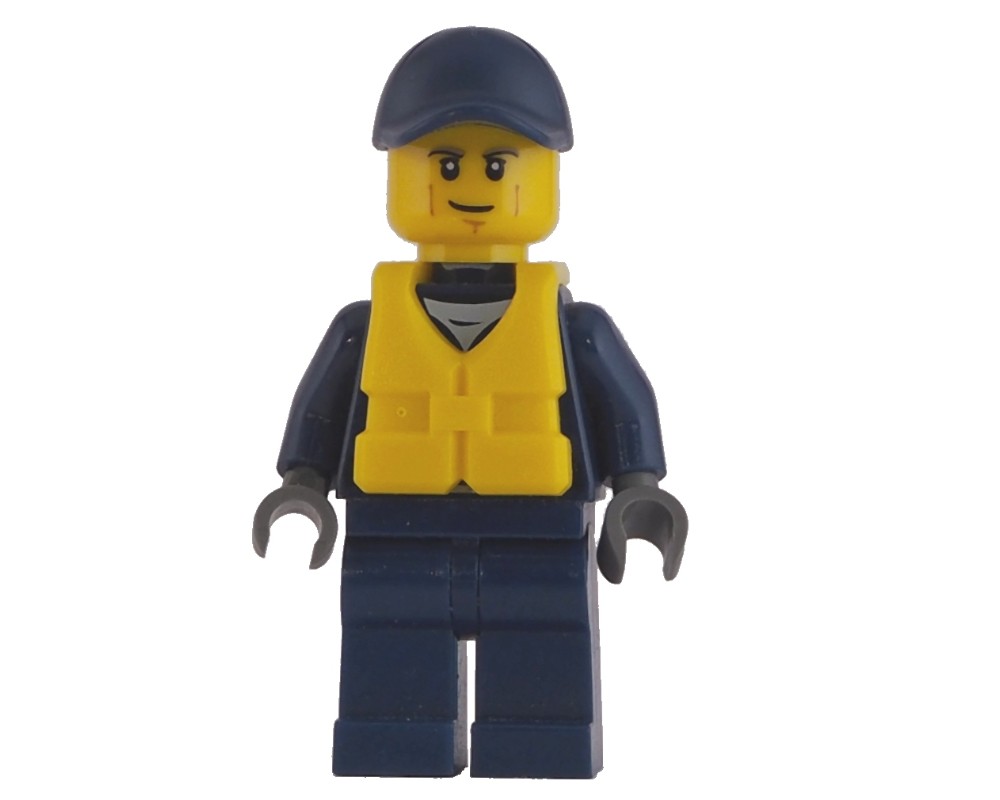 LEGO Set fig-007832 Policeman, Dark Blue Jacket with Zipper, Badge, and ...