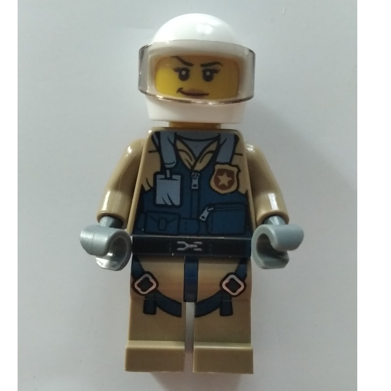 LEGO Set fig-007833 Policewoman, Dark Blue Vest over Dark Tan Jacket ...