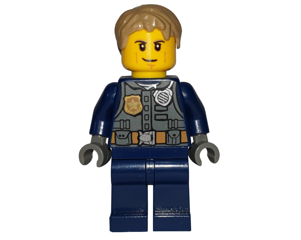 LEGO Set fig-007850 Chase McCain, Dark Bluish Gray Vest with Radio ...