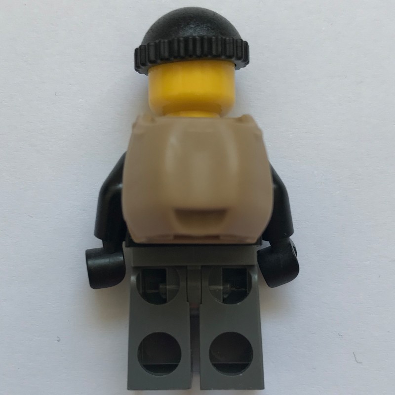 LEGO Set fig-007855 Criminal, Open Black Jacket over Prison Shirt, Dark ...