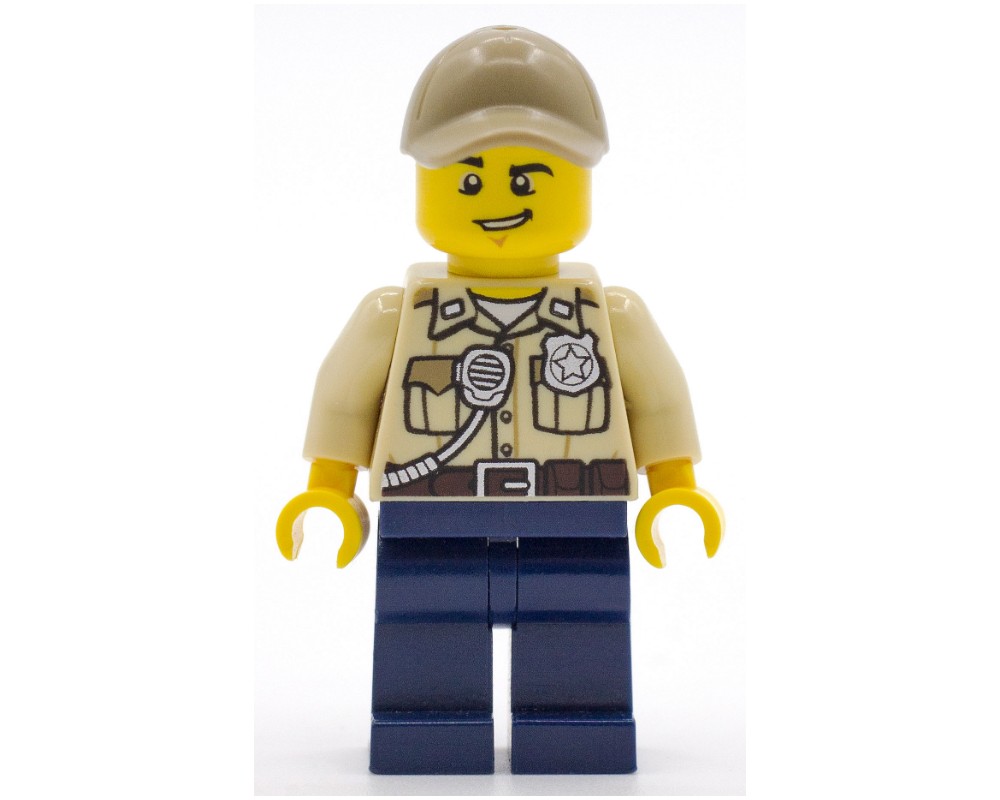 LEGO Set fig-007858 Swamp Police / Ranger, Tan Shirt with Badge and ...