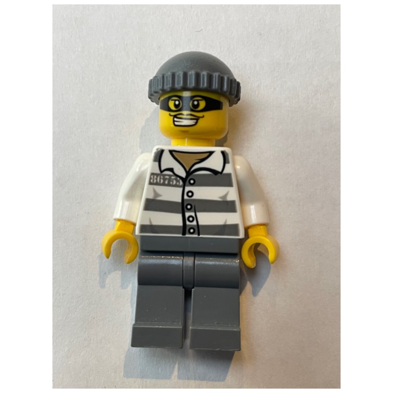 LEGO Set fig-007864 Criminal, Prison Shirt with #86753, Dark Bluish ...