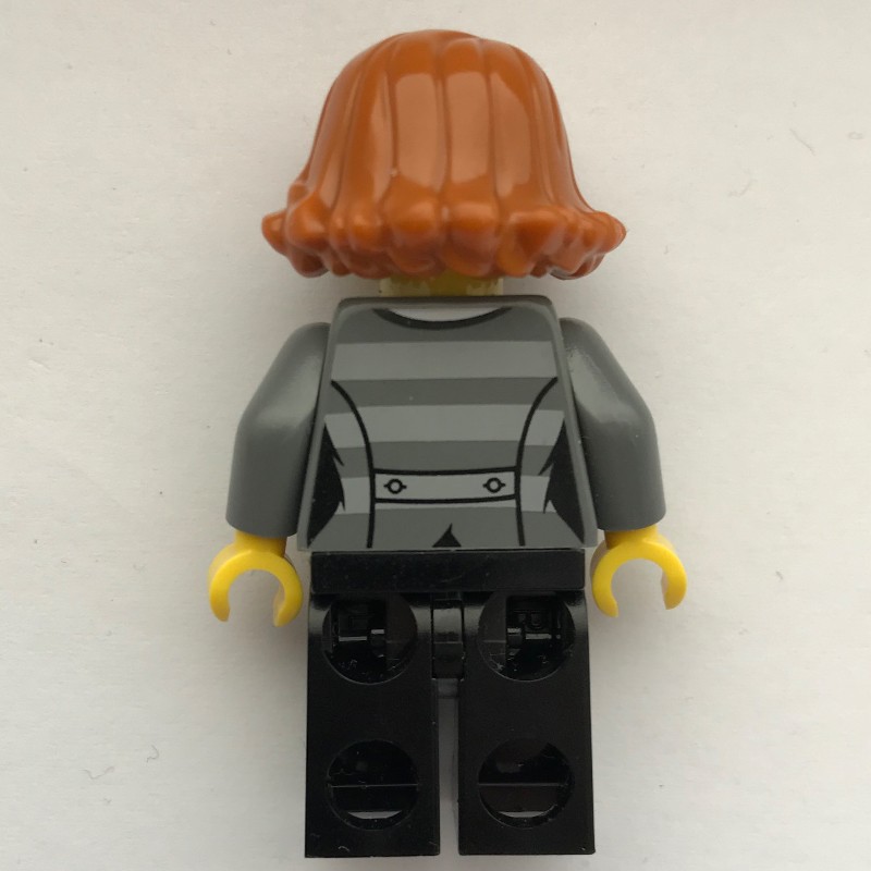 LEGO Set fig-007892 Criminal, Woman, Prison Shirt with Dark Red Scarf ...