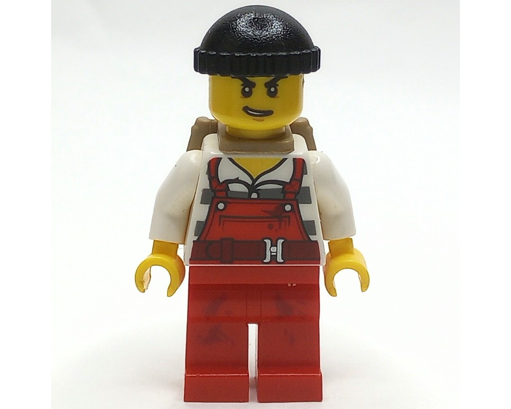 LEGO Set fig-007896 Criminal Joe Frankfurter, Red Overalls over Prison ...