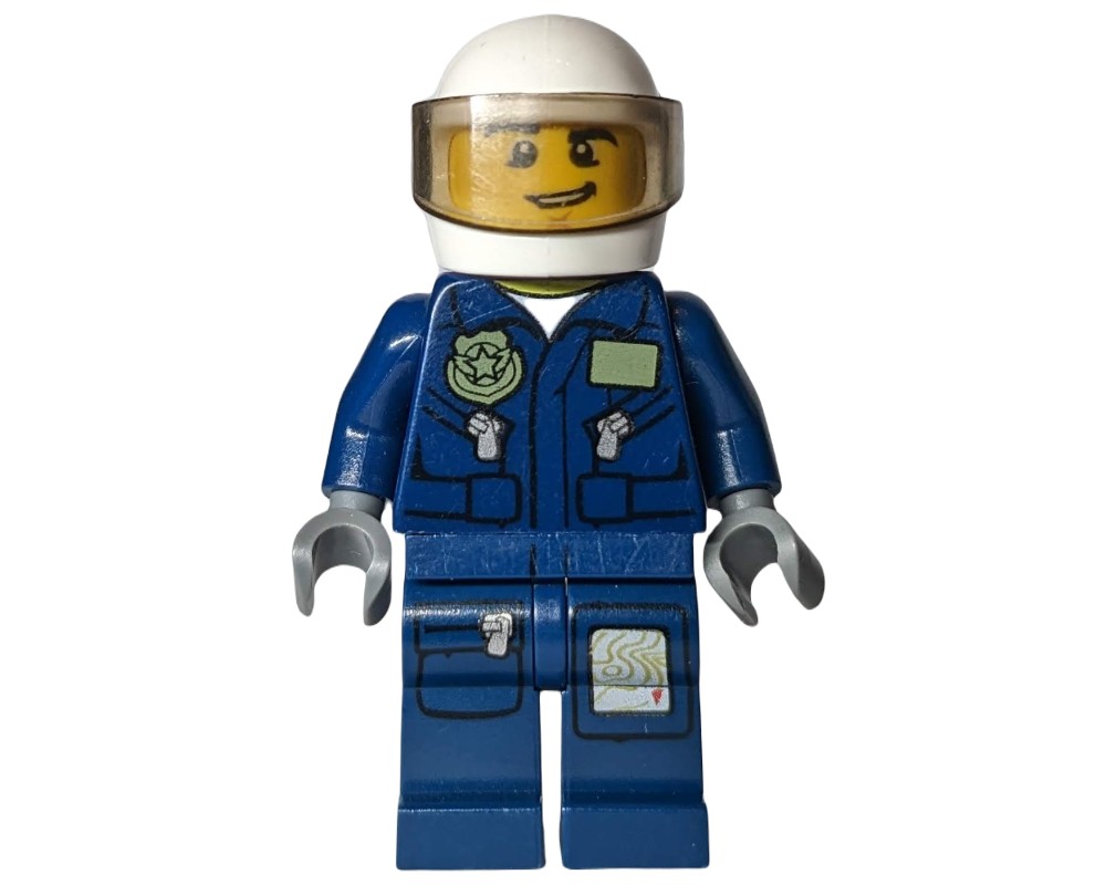 LEGO Set fig-007904 Policeman, Dark Blue Jacket with Pockets and Badge ...