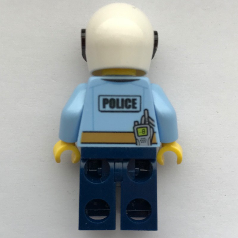LEGO Set fig-007910 Policeman, Bright Light Blue Shirt with Dark Blue ...