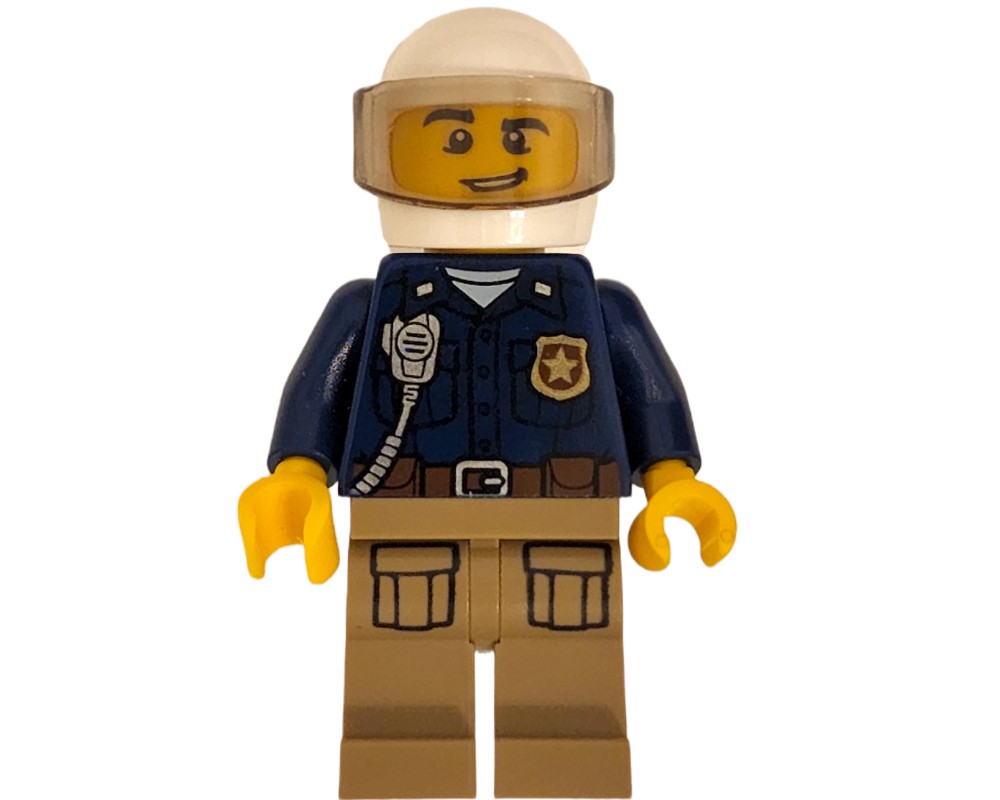 LEGO Set fig-007925 Policeman, Dark Blue Shirt with Radio and Badge ...