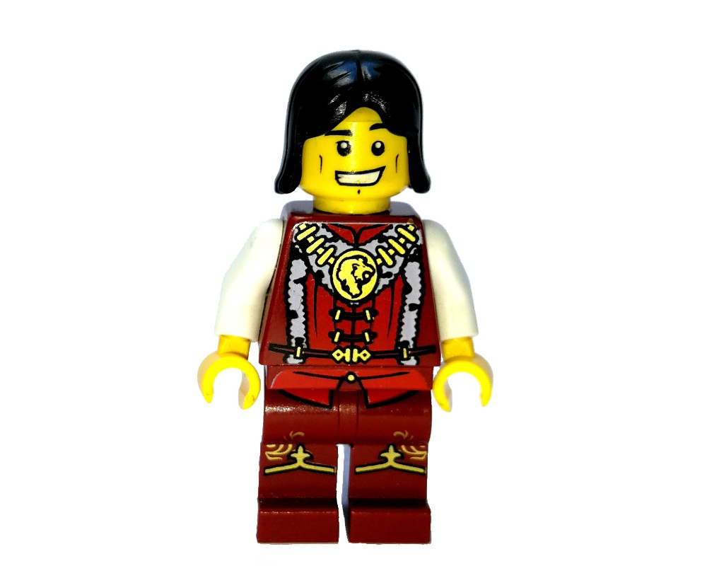 LEGO Set fig-007928 Prince - Dark Red Torso, Dark Red Legs, Black Hair ...