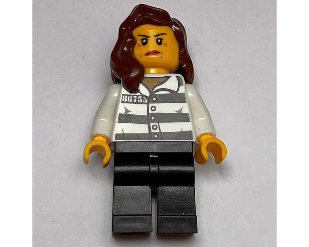 LEGO Set fig-007938 Criminal, Woman, Prison Shirt with #86753, Reddish ...