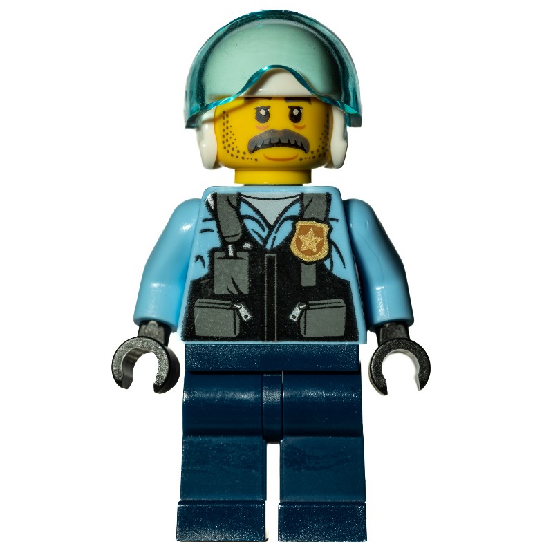 LEGO Set fig-007950 Sam Grizzled, Helmet and Visor (2020 Town ...